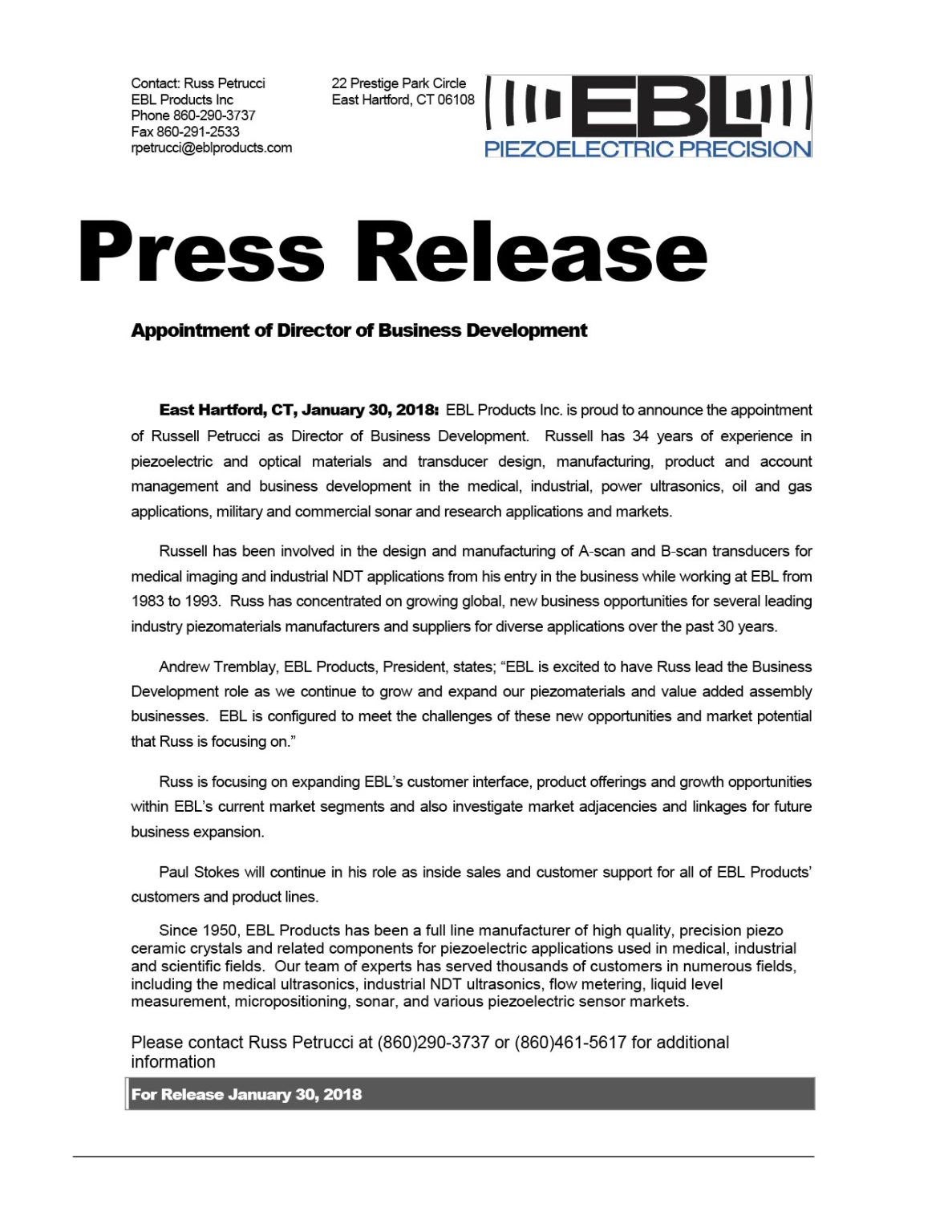 Latest News & Press | EBL Products